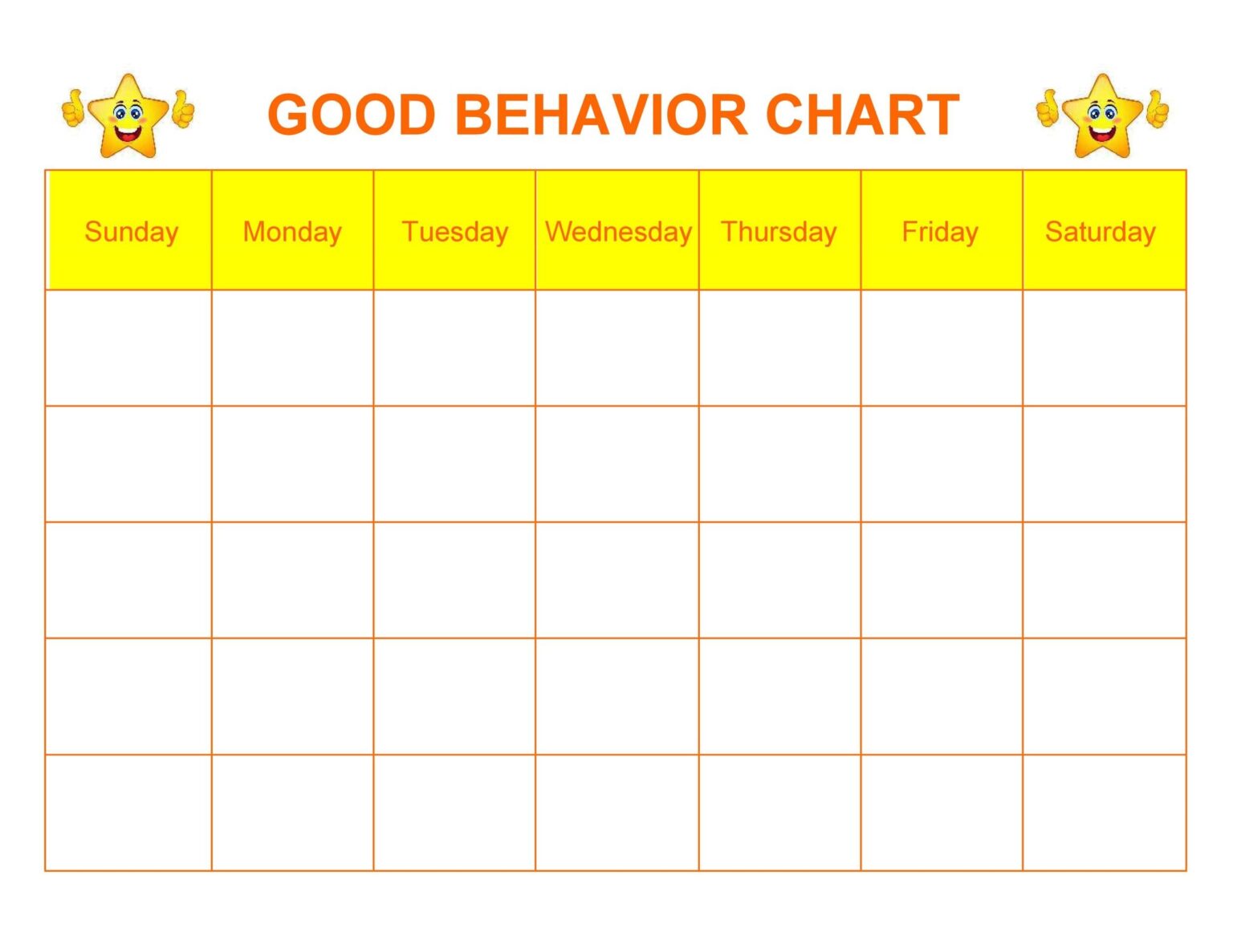 Free Printable Daily Behavior Charts - Free Printable Chart