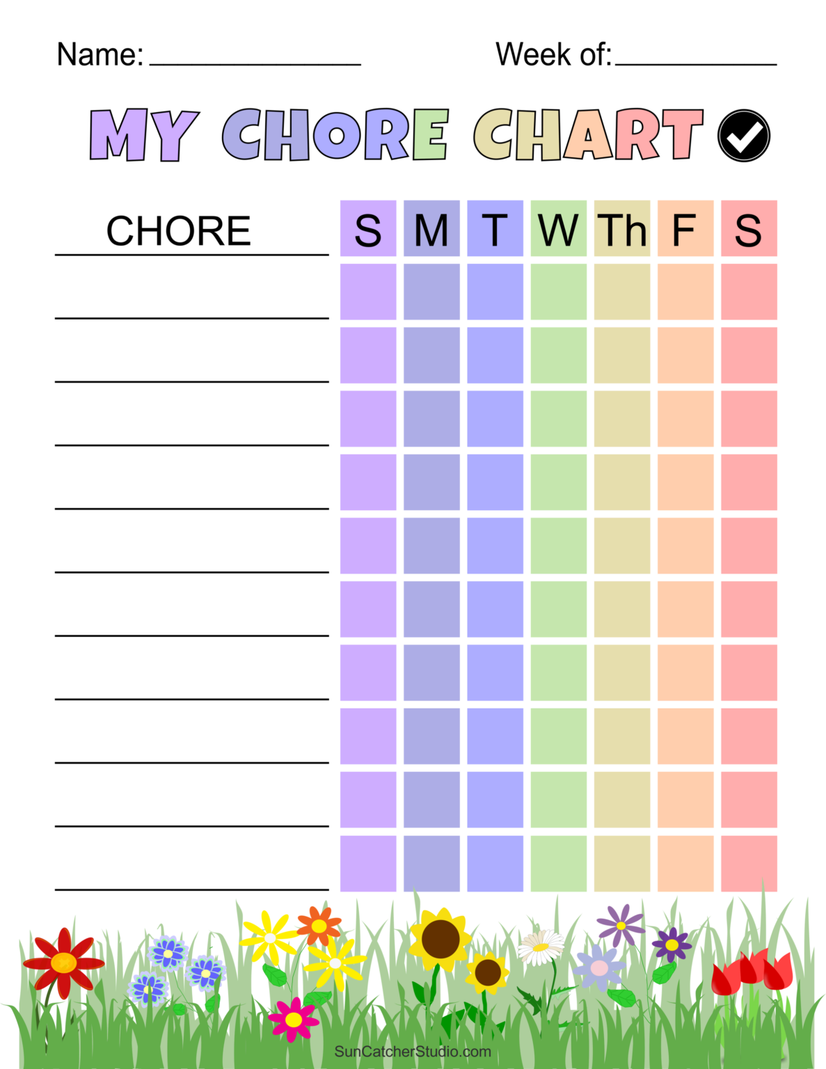 Free Editable Printable Chore Charts With Pictures - Free Printable Chart