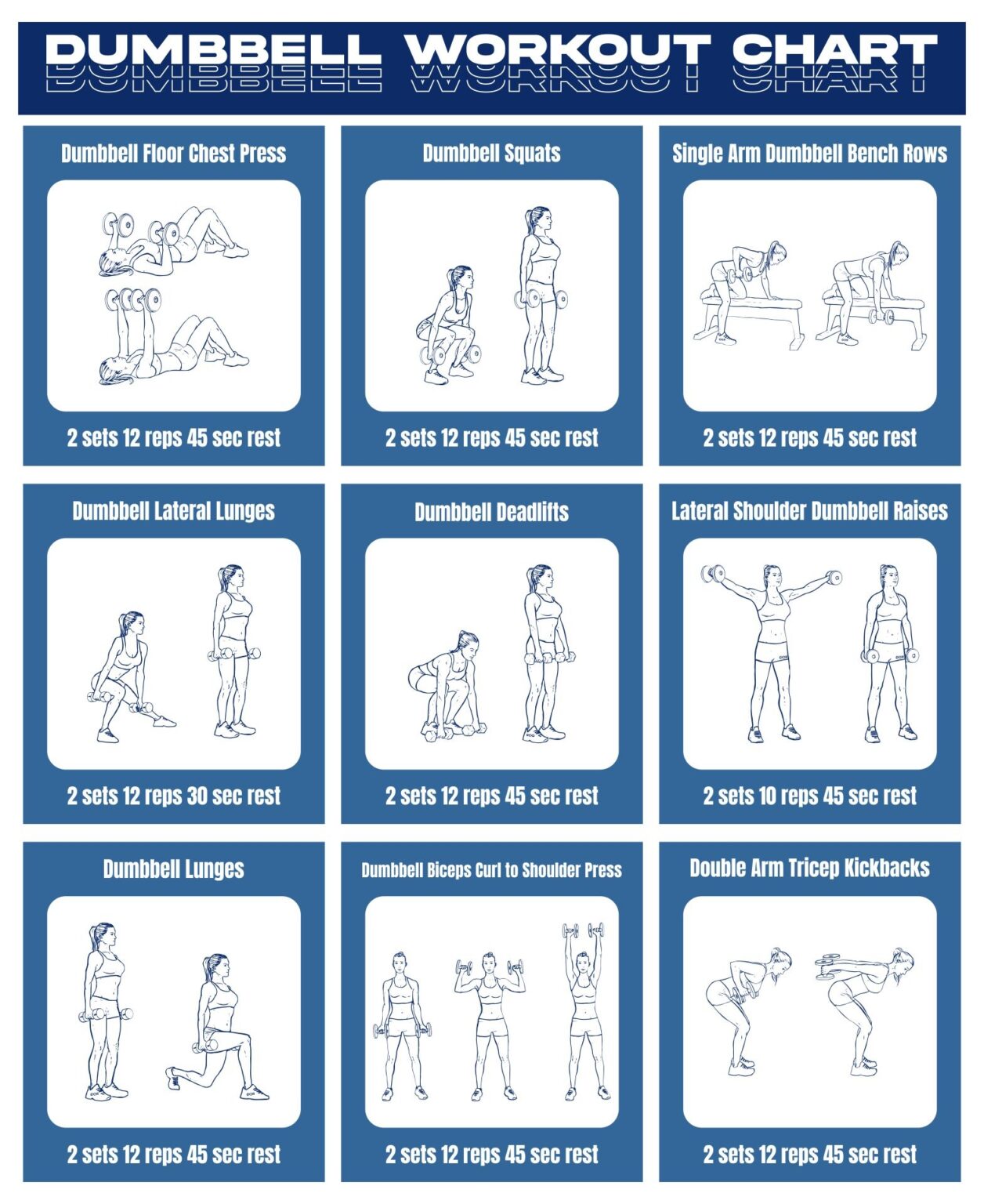 Dumbbell Workout Chart Printable Pdf - Free Printable Chart