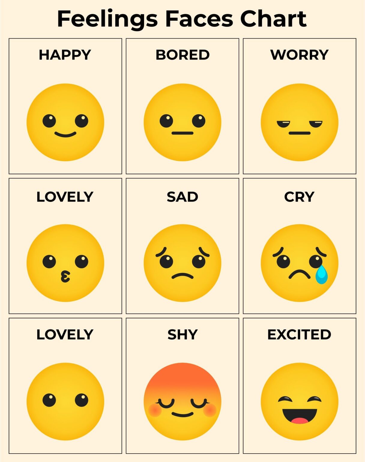 Feelings Chart Printable Free - Free Printable Chart