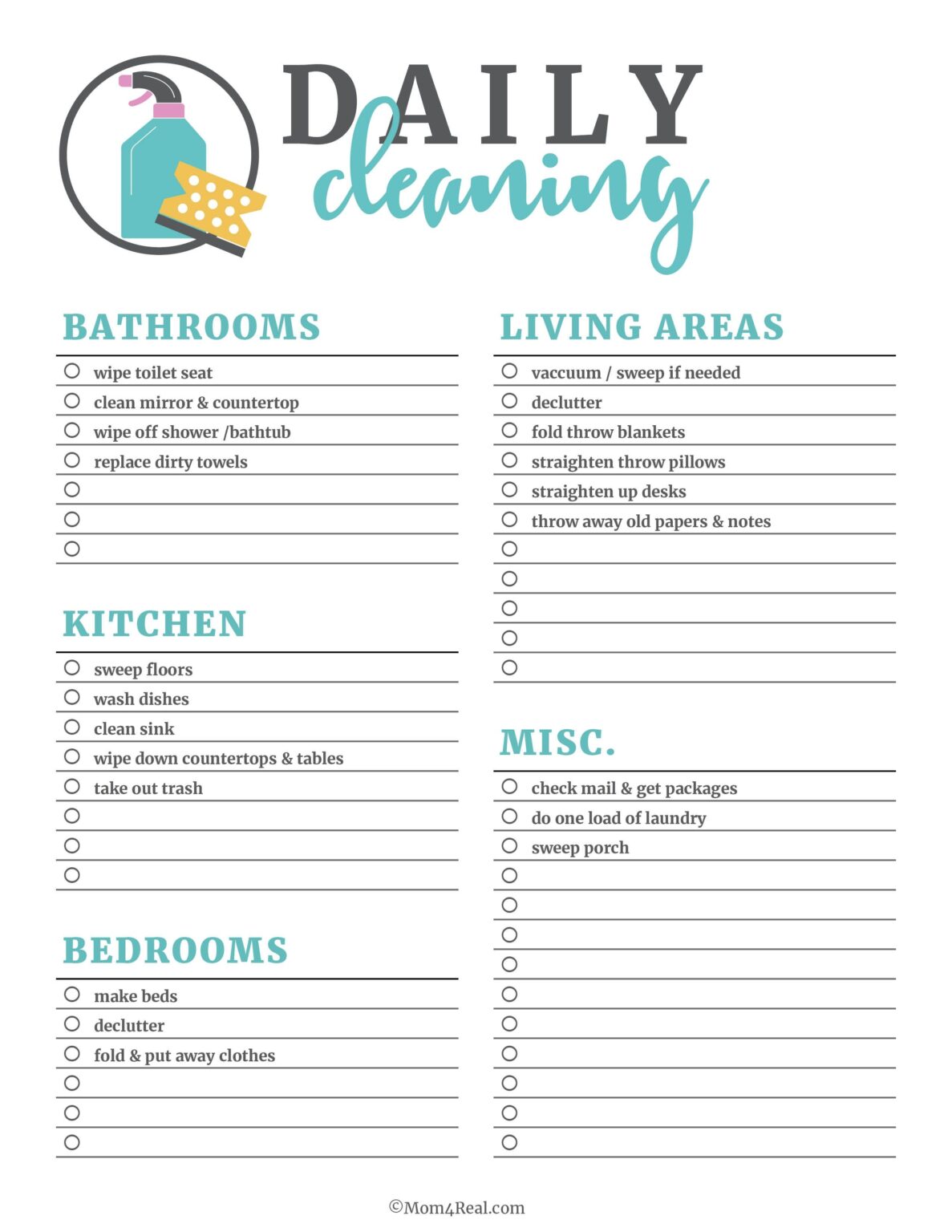 Free Cleaning Chart Printables - Free Printable Chart
