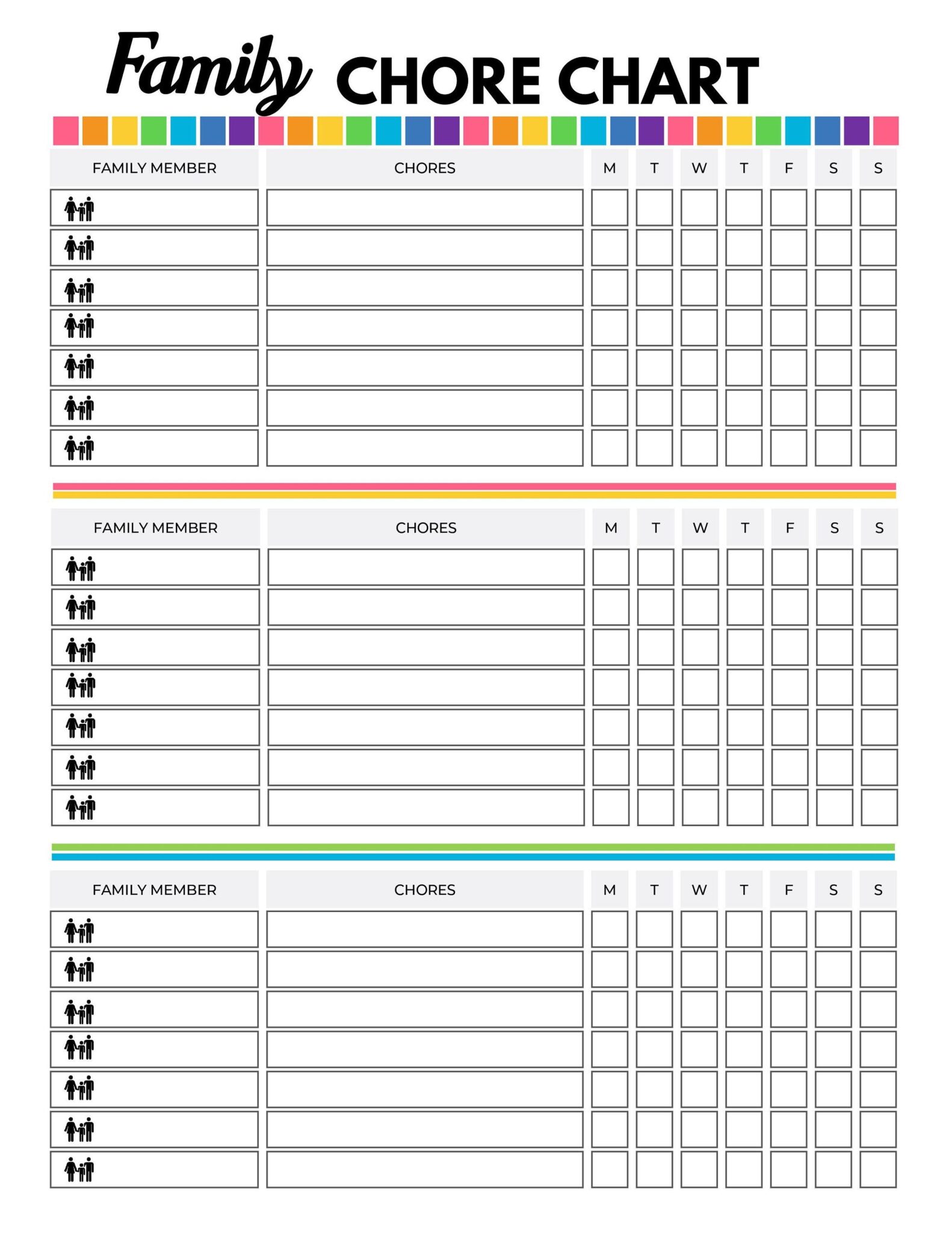 Free Printable Family Chore Chart - Free Printable Chart