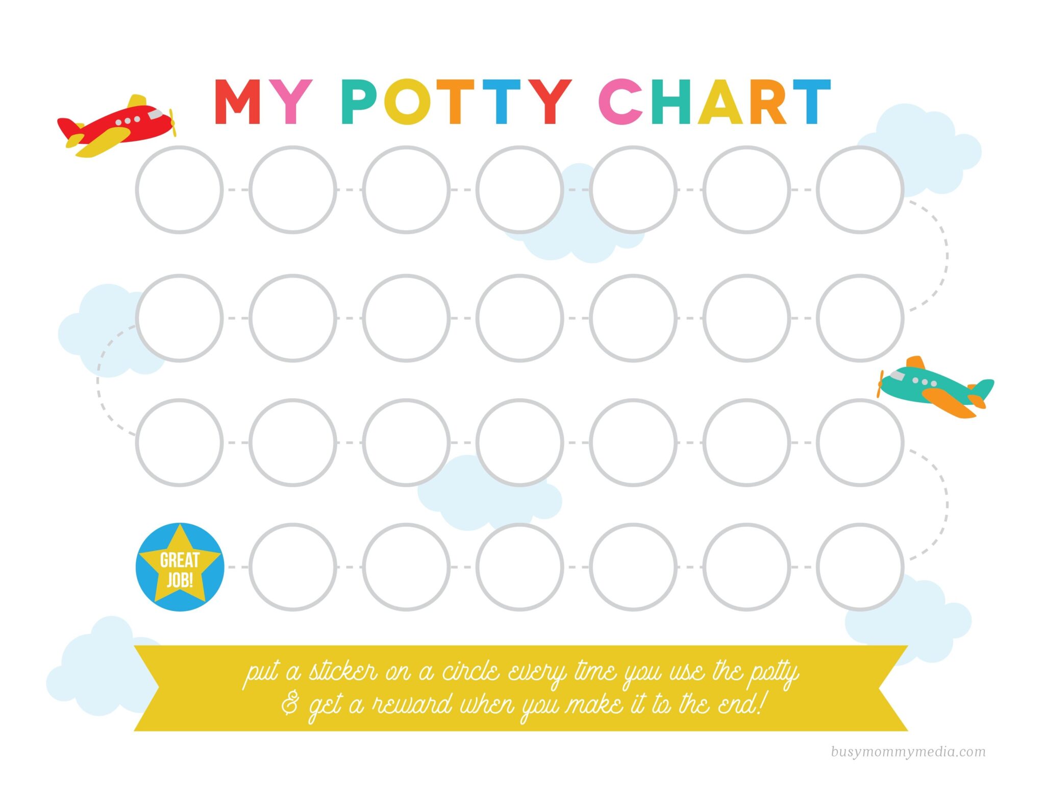 Free Printable Potty Reward Chart - Free Printable Chart