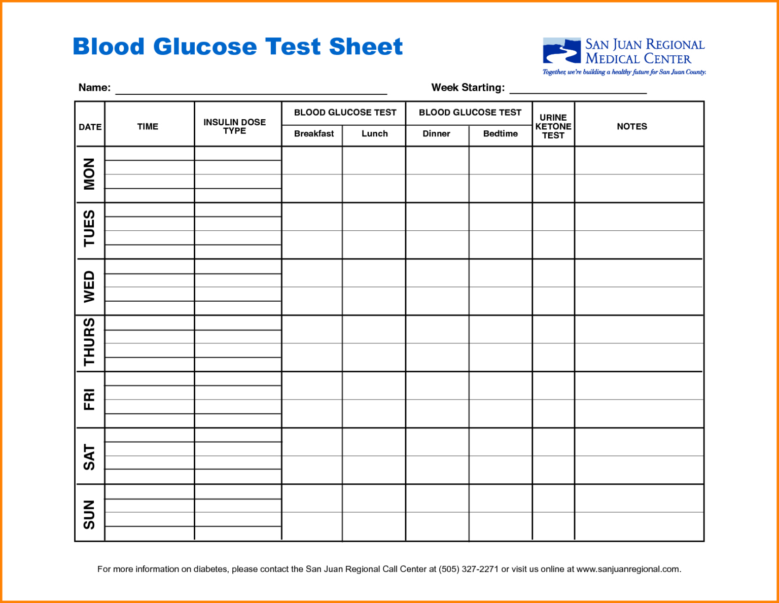 Free Blood Sugar Chart Printable - Free Printable Chart