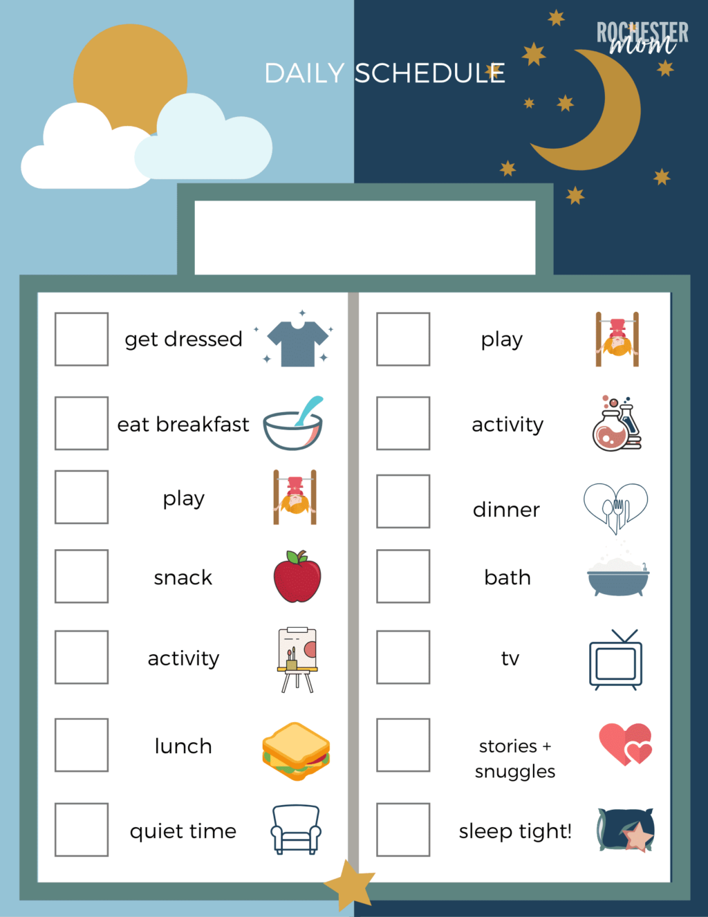 Free Printable Daily Routine Chart - Free Printable Chart