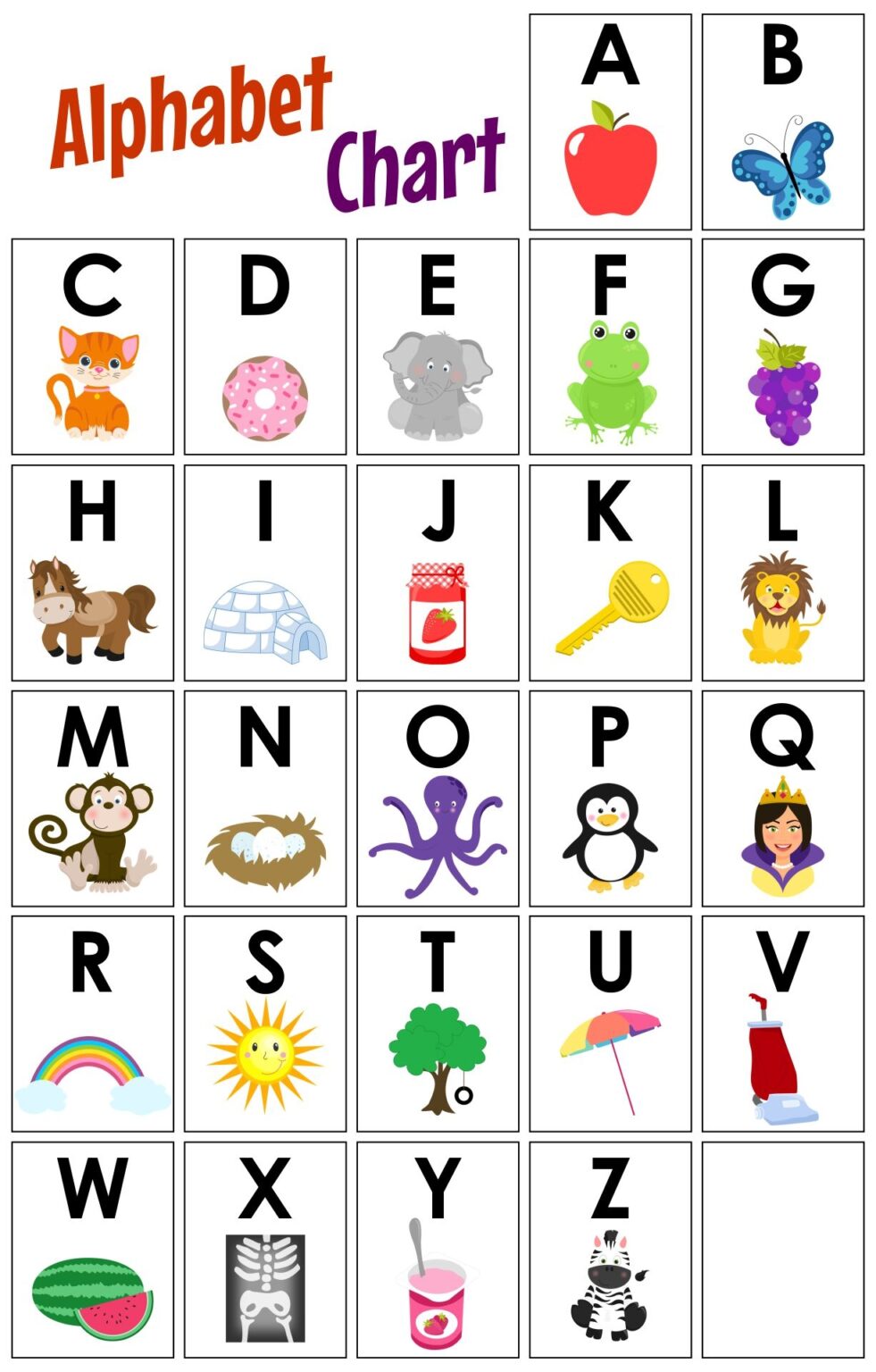 Free Printable Alphabet Chart Printable - Free Printable Chart
