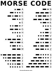 Printable Morse Code Chart - Free Printable Chart