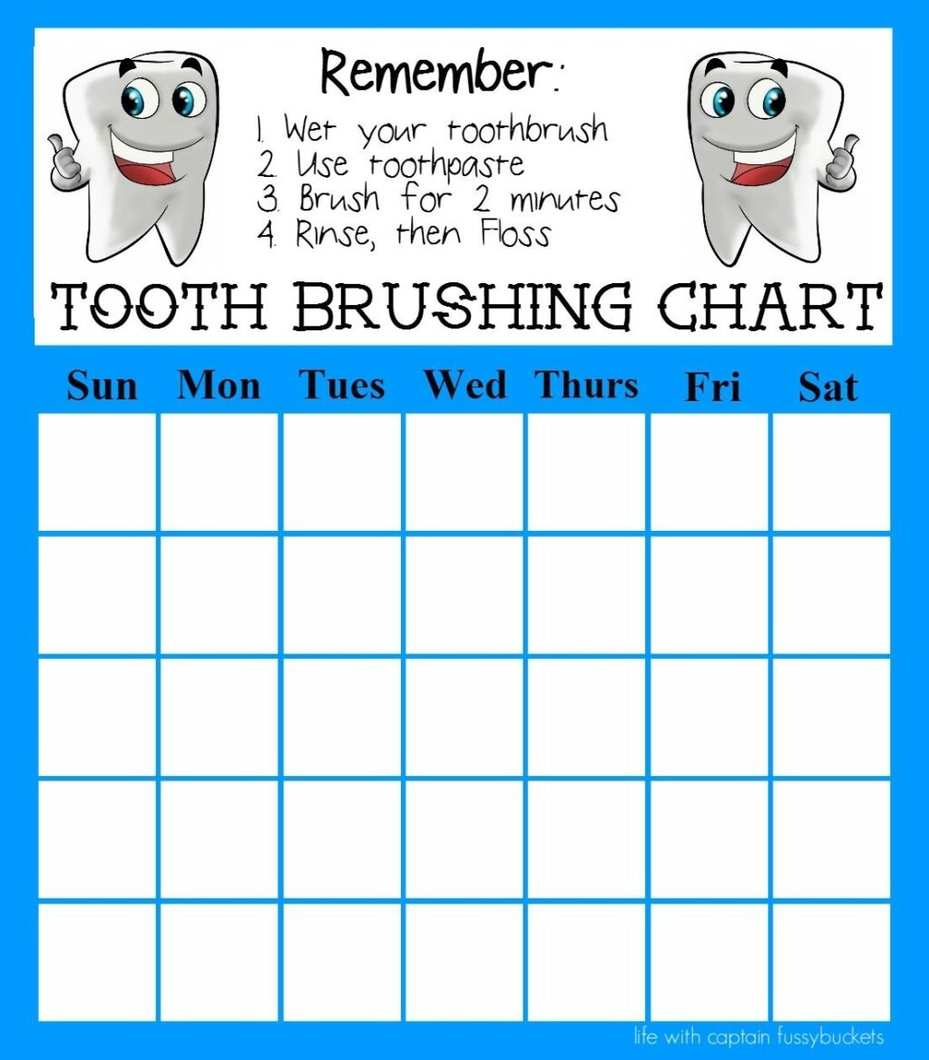 Brushing Teeth Chart Printable - Free Printable Chart