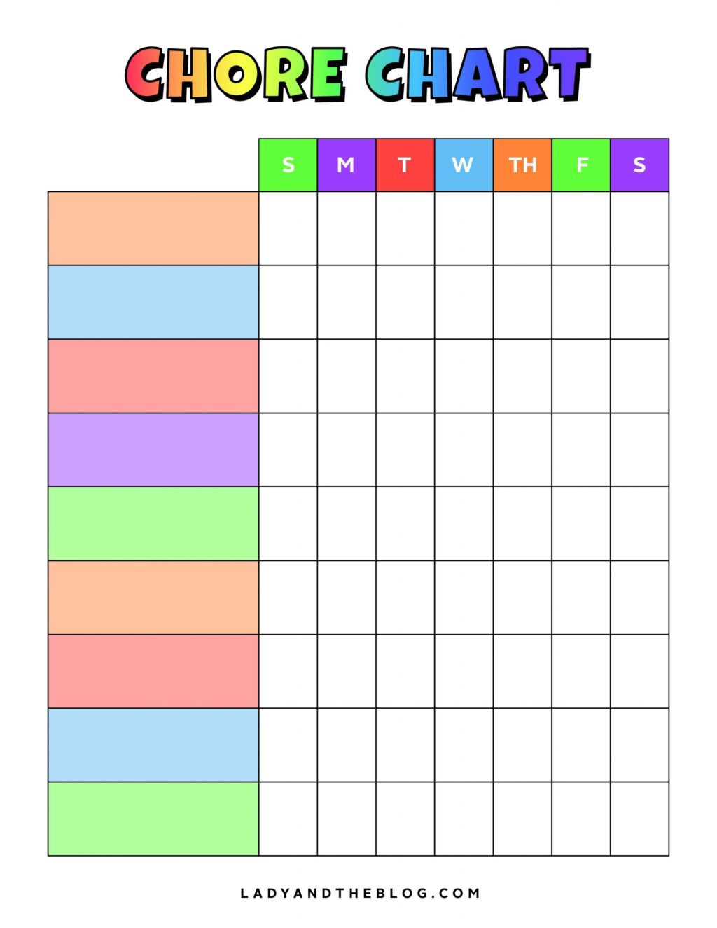 Free Printable Chore Charts For Preschoolers - Free Printable Chart