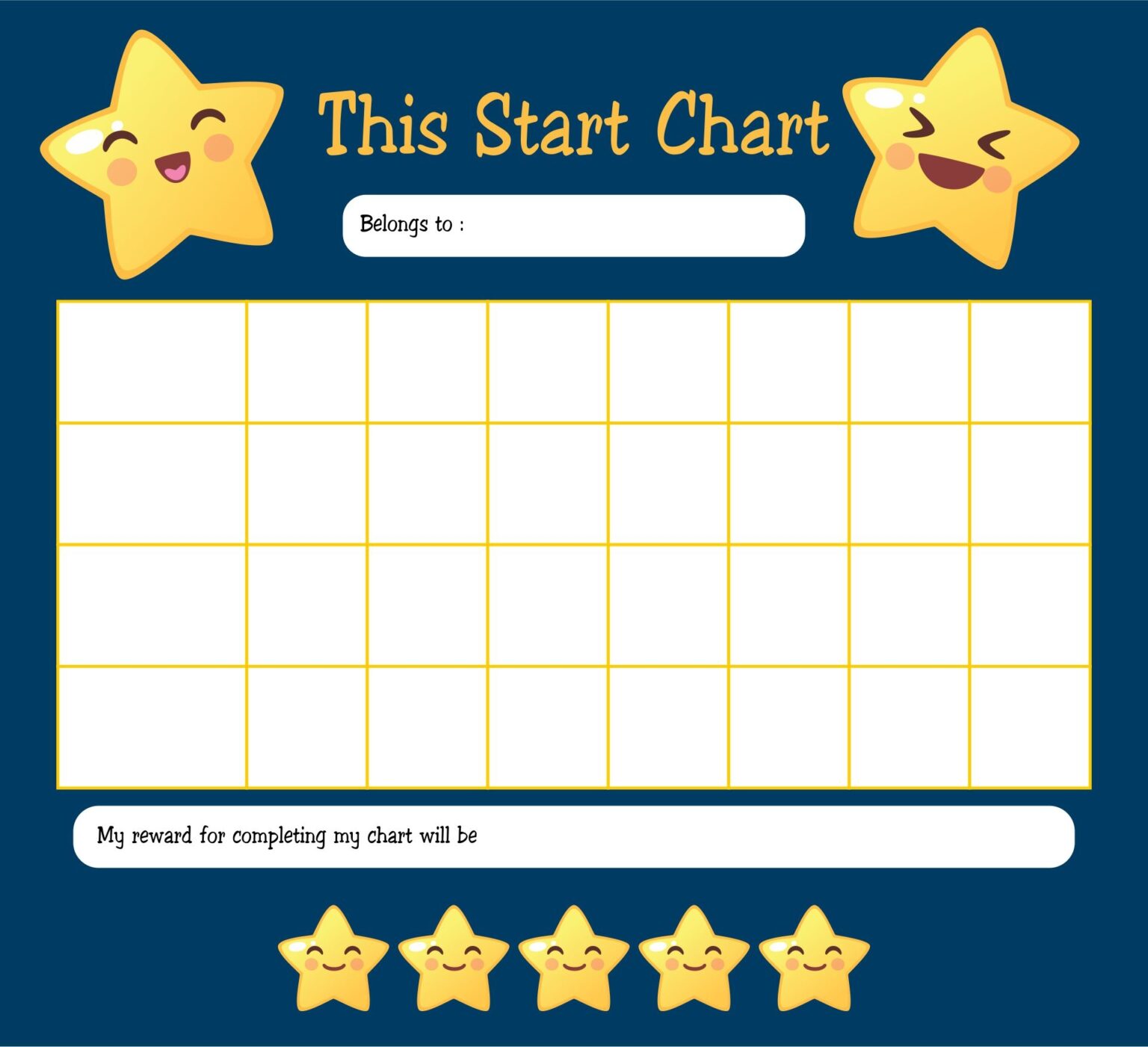 Sticker Reward Chart Printable - Free Printable Chart