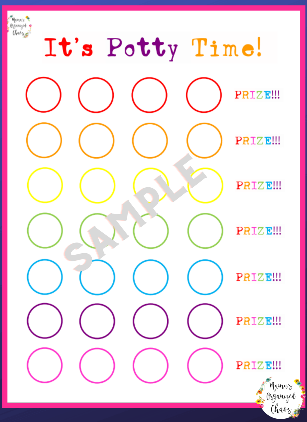 Toilet Training Reward Chart Printable - Free Printable Chart
