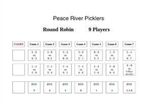 Pickleball Round Robin Charts Printable - Free Printable Chart